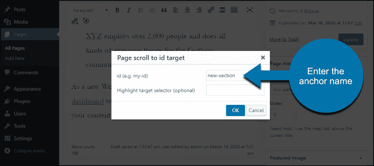 How To Create Page Scroll To Id Elements In Wordpress Greengeeks