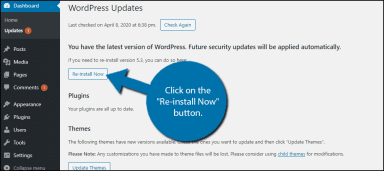 How to Downgrade WordPress to an Earlier Version - GreenGeeks