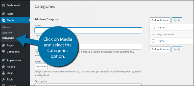 How to Add Media Library Categories in WordPress - GreenGeeks