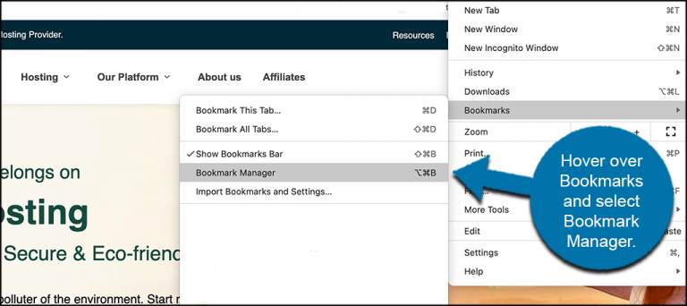 How To Export Your Bookmarks in Chrome - GreenGeeks
