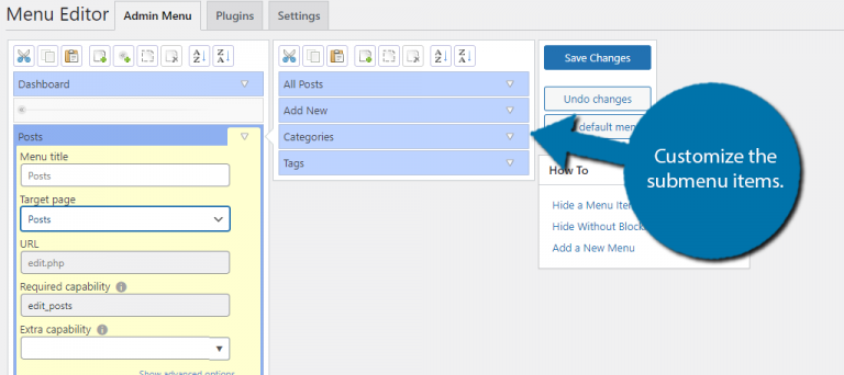 How to Organize the WordPress Backend with Admin Menu Editor