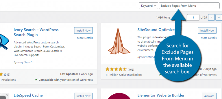 How to Exclude Pages from WordPress Menus - GreenGeeks