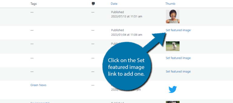 How to Create a Featured Image Column in WordPress